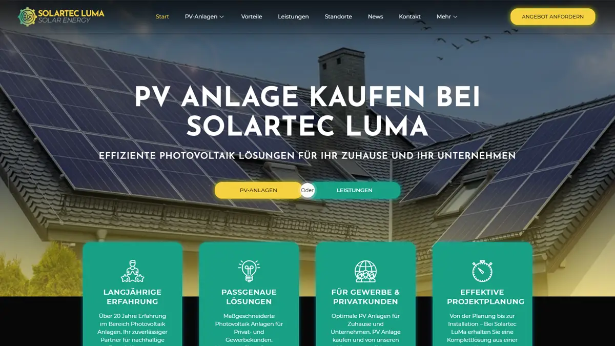 Solartec LuMa - Experten für PV Anlagen und Solarenergie